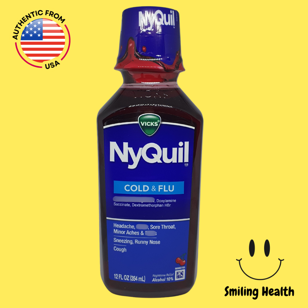 Vicks NyQuil Cough Nighttime Relief,Cherry Flavor, 12 Fl Oz (1 Count ...