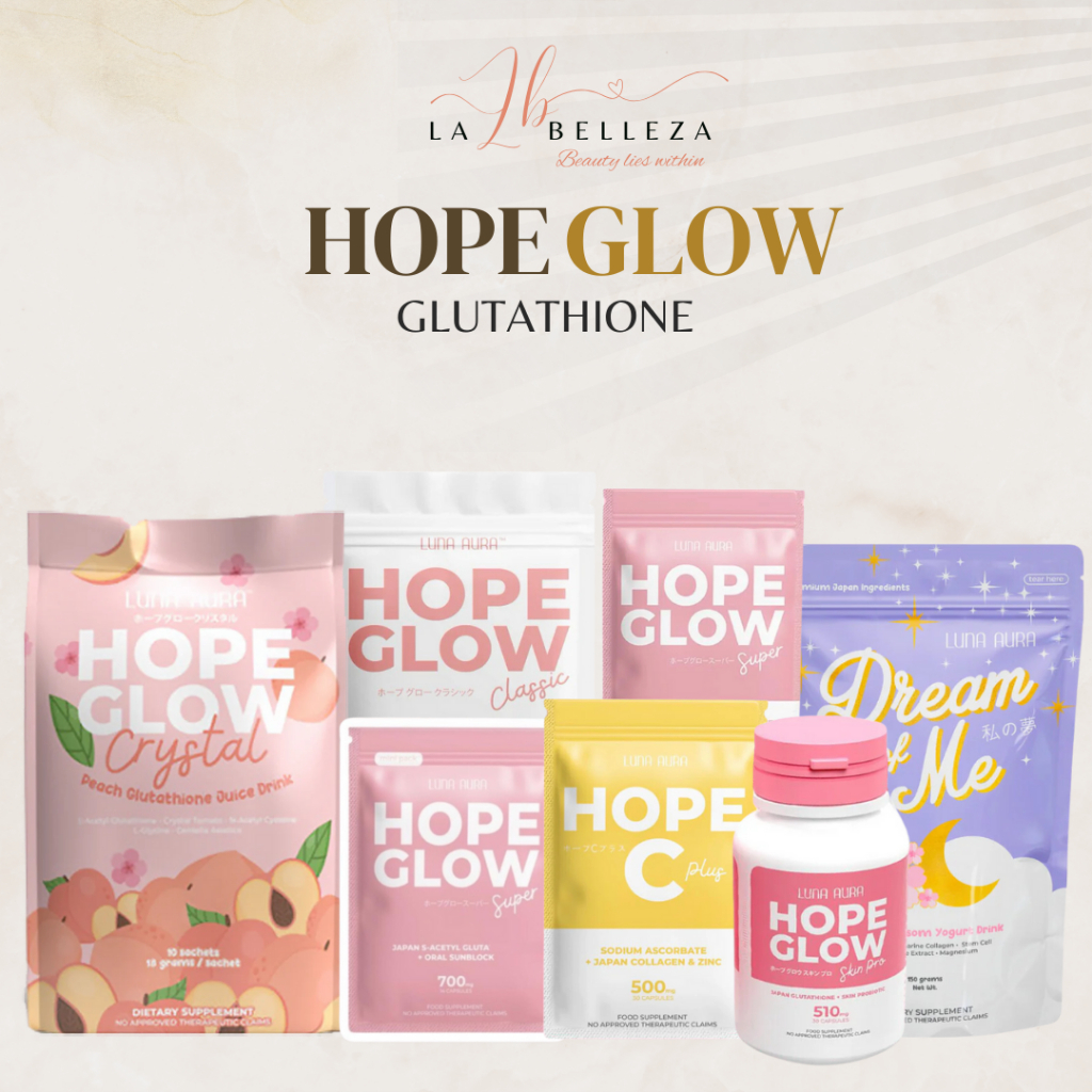 Hope Glow by Luna Aura – Glutathione, Collagen, Vitamin C, Zinc, Juice ...