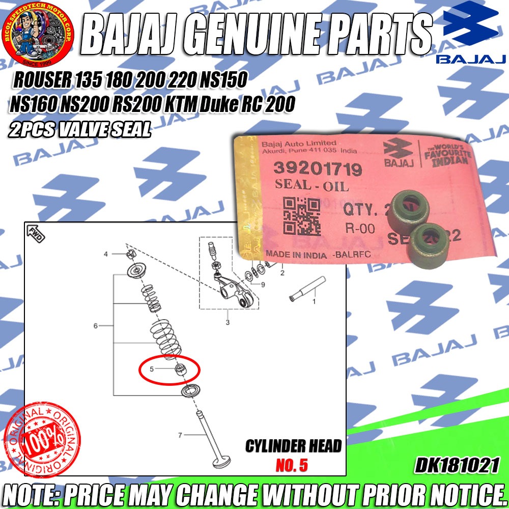 2PCS VALVE SEAL Rouser 135 180 200 220 NS150 NS160 NS200 RS200 KTM Duke ...