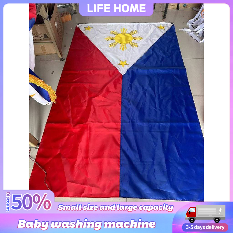 Philippines Flag in Oxford Cloth with Appliqué Embroidery - 5x8ft ...