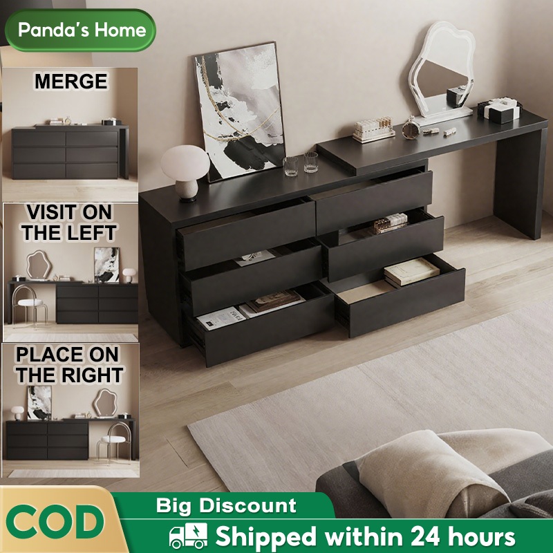 Dressing Table With Drawer Cabinet 6-Tier Chest Of Drawers Bedside ...