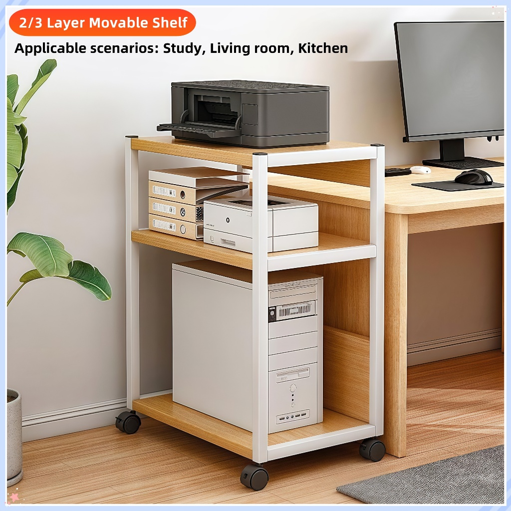 Office Storage Rack Printer Stand With wheel Home Office Organizer ...