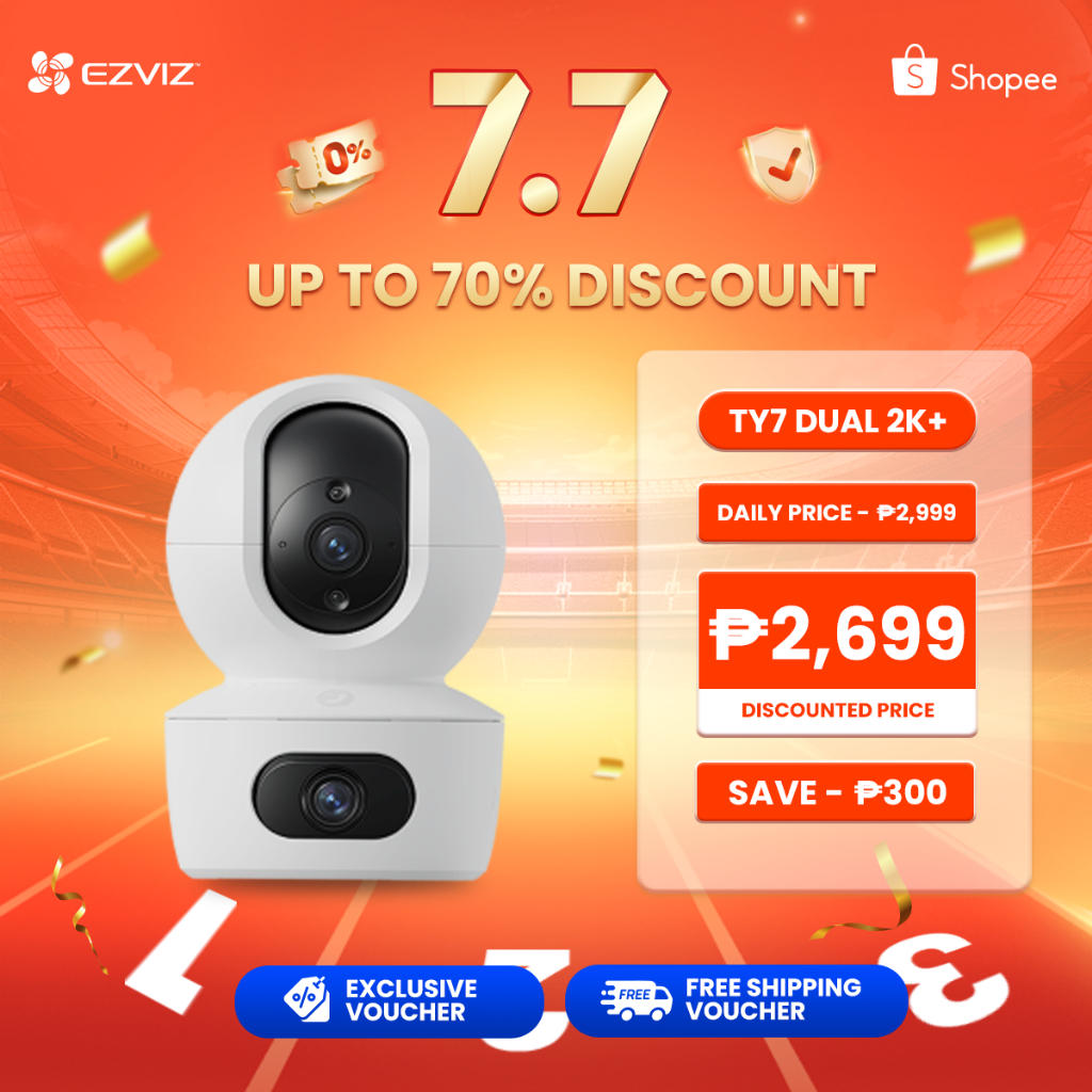 EZVIZ TY7 Dual 2K⁺ Dual Lens CCTV camera Wifi Cam Wireless 360°P&T ...