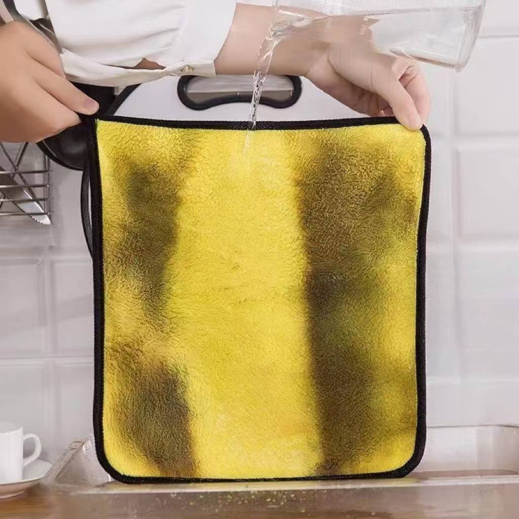 25*25 Microfiber Coral Fleece Absorbent Kitchen Towel Hand Towel ...