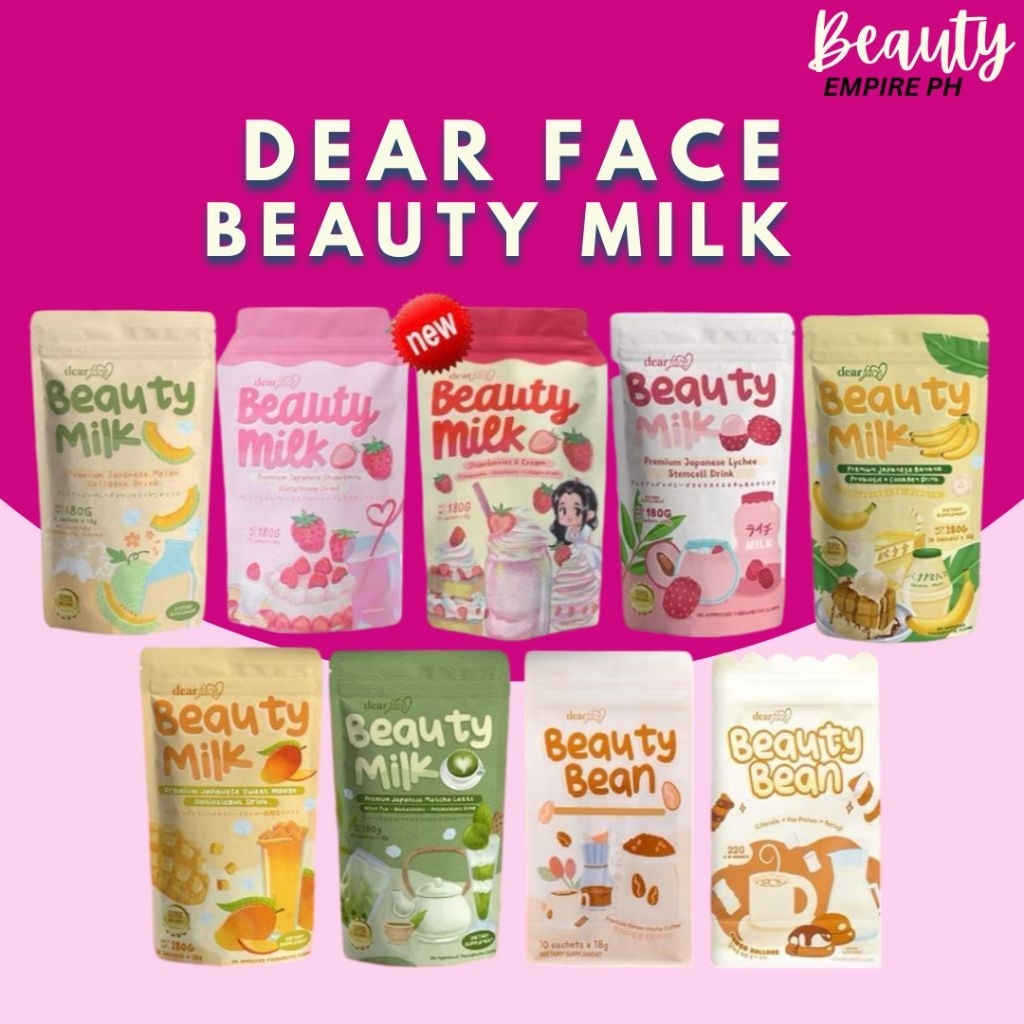 Dear Face Beauty Milk All Flavors Collagen Glutathione Anti Oxidant ...