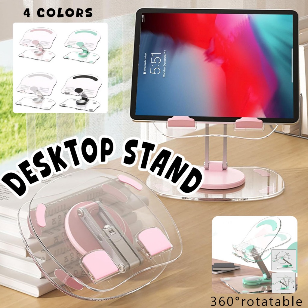 360 Degree Rotating Mobile Tablet Stand Foldable Desktop Table Holde ...