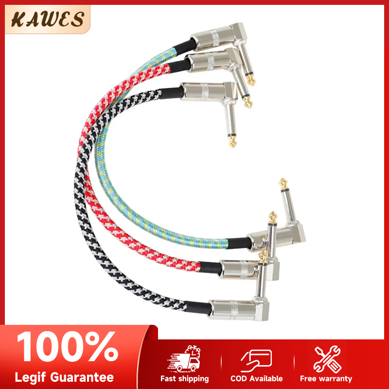 KAWES Guitar Effect Pedals Patch Audio Cable Leads 6.35 Angled Plug Low ...