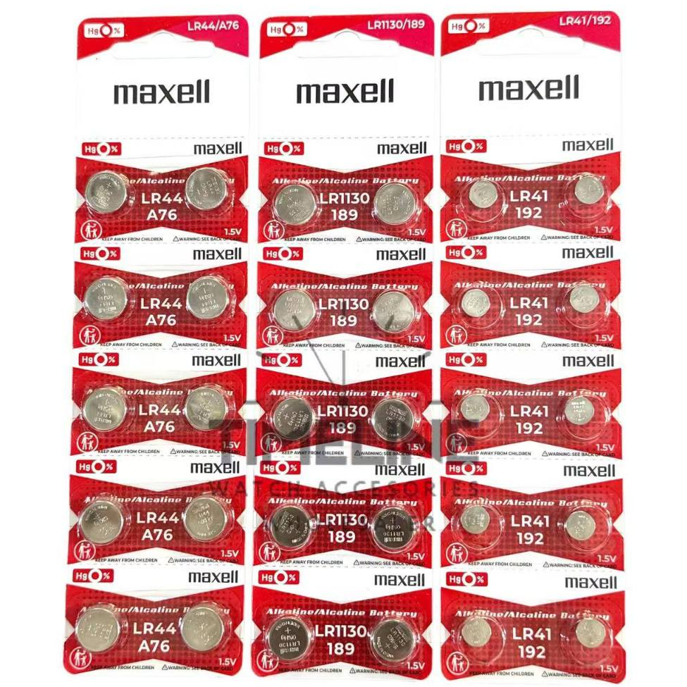 LR44 A76 AG13 / LR41 192 AG3 / LR1130 AG10 189 Maxell Original Alkaline ...