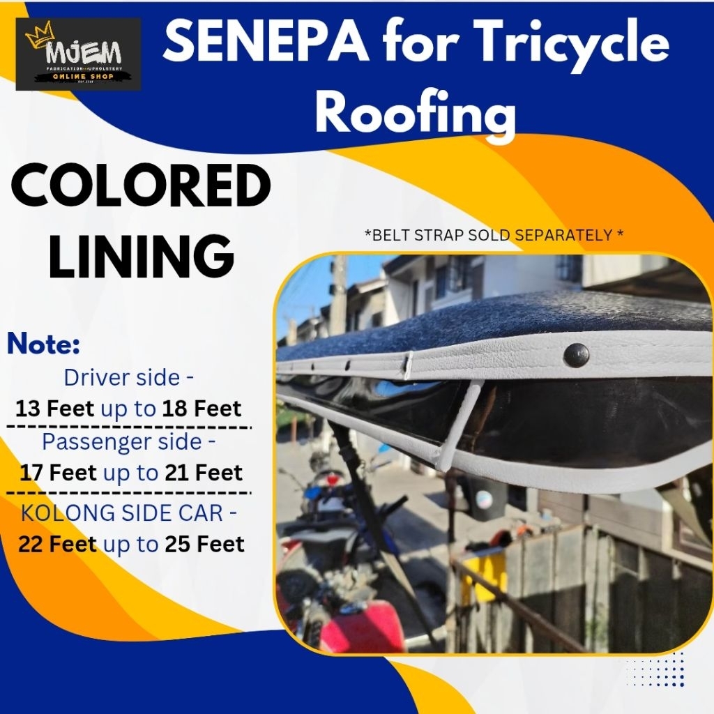 Senepa/Sanepa Tricycle Roofing 7cm lapad (6 Feet or15 Feet Haba) BLACK ...