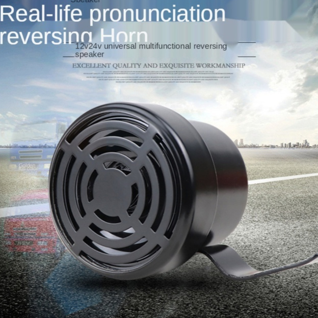 Talking Back Up Horn Auto Voltage 12V/24V Speaking in English Universal ...