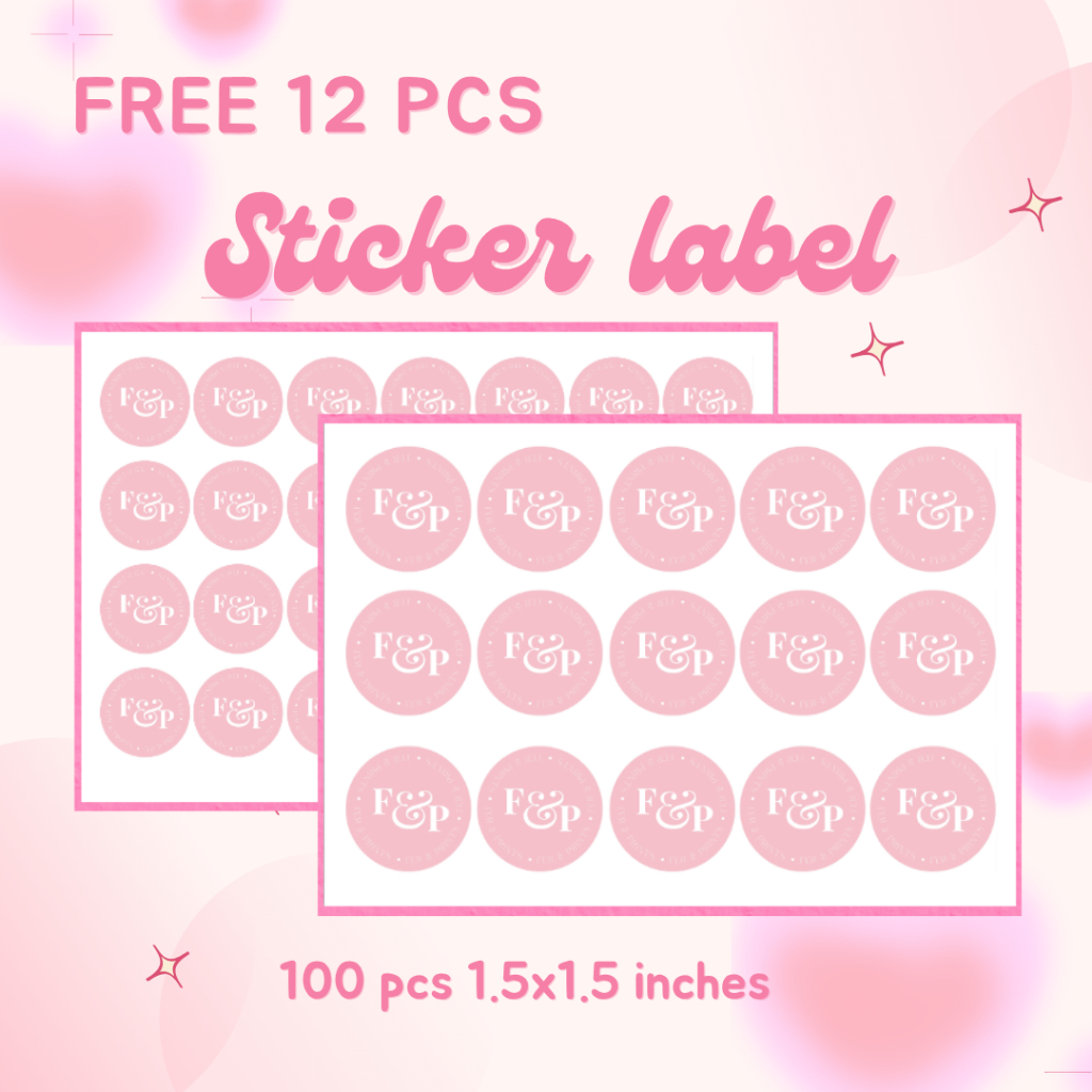 100pcs Sticker label | FREE 12 pcs | Milk tea label | Water resistant ...