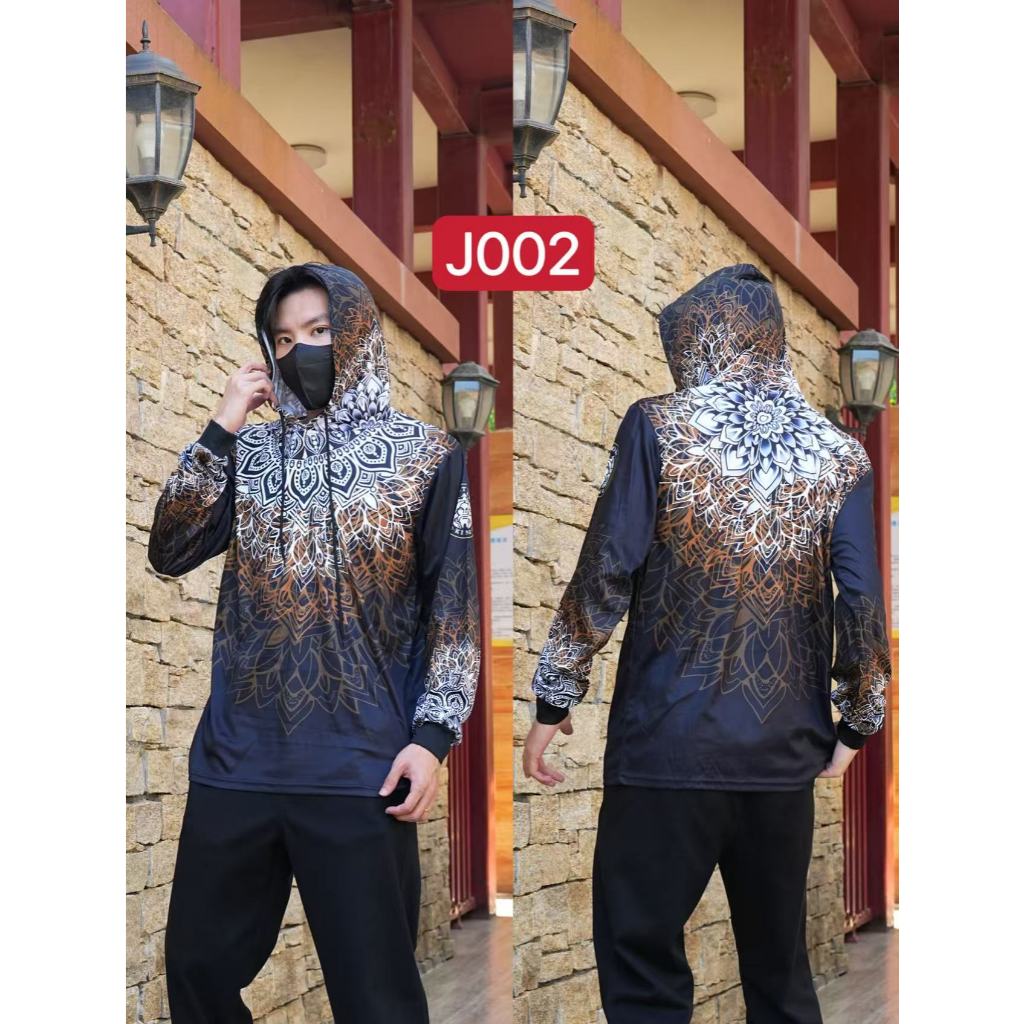 LONG SLEEVE JERSEY WITH HOODIE FOR MEN MOTORCYCLE T-SHIRT HOOD FULL SUBLIMATION Menswear Clothes ...