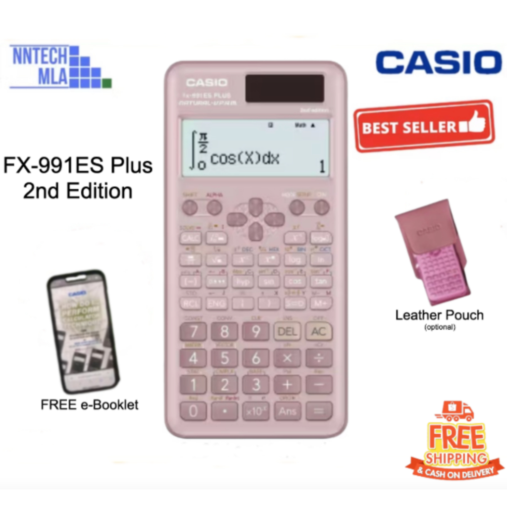 CASIO FX991ES PLUS 2ND EDITION PINK SCIENTIFIC CALCULATOR + e-Caltech ...