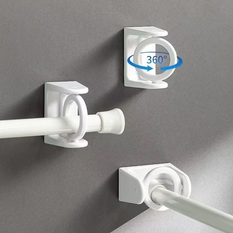 2Pcs 360 Degree Rotating Hook Support Rod Fixed Bracket No Drilling ...