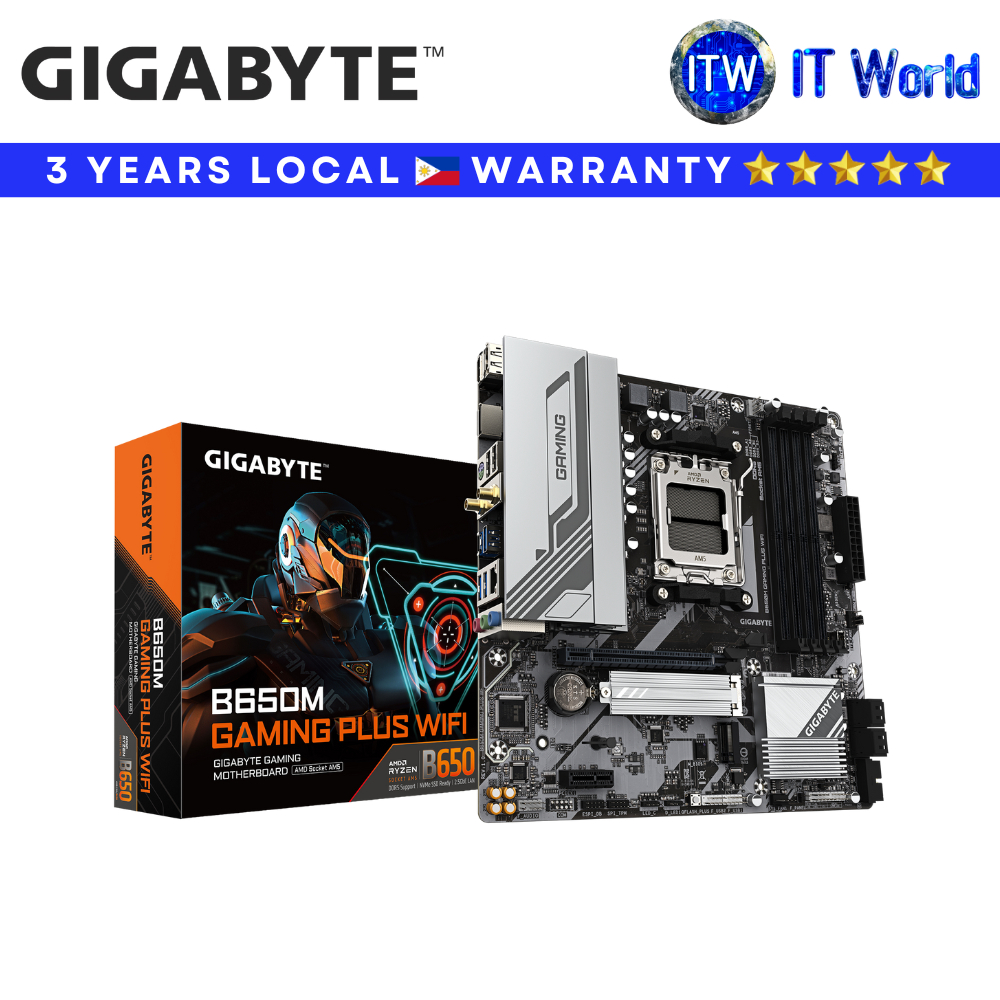 Gigabyte Motherboard DDR5 AMD B650M Micro ATX GAMING PLUS WIFI (rev. 1 ...