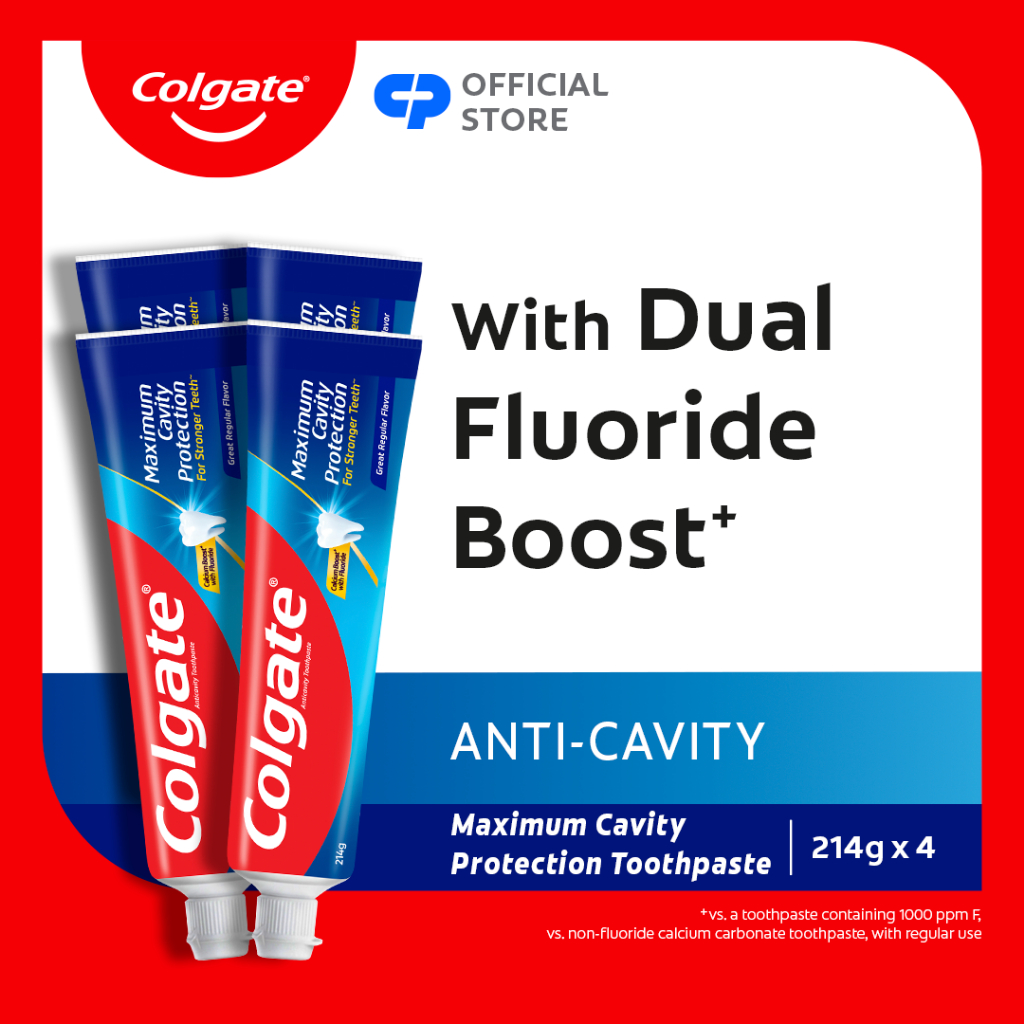 Colgate Maximum Cavity Protection Anti-Cavity Family Toothpaste 214g ...