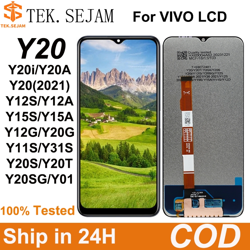 For Vivo Y20 Y20T Y20A Y20i Y20SG Y12S Y15S Y11S Y12A LCD Display ...