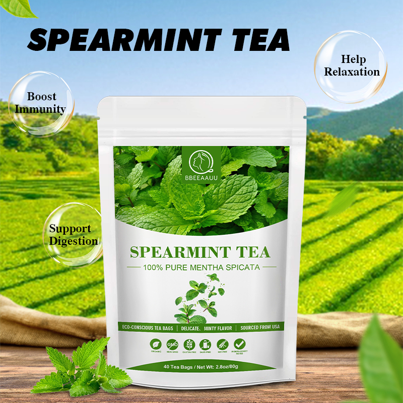 Organic Spearmint Teabags 80g Caffeine Free Tea Support Digestion 100 ...