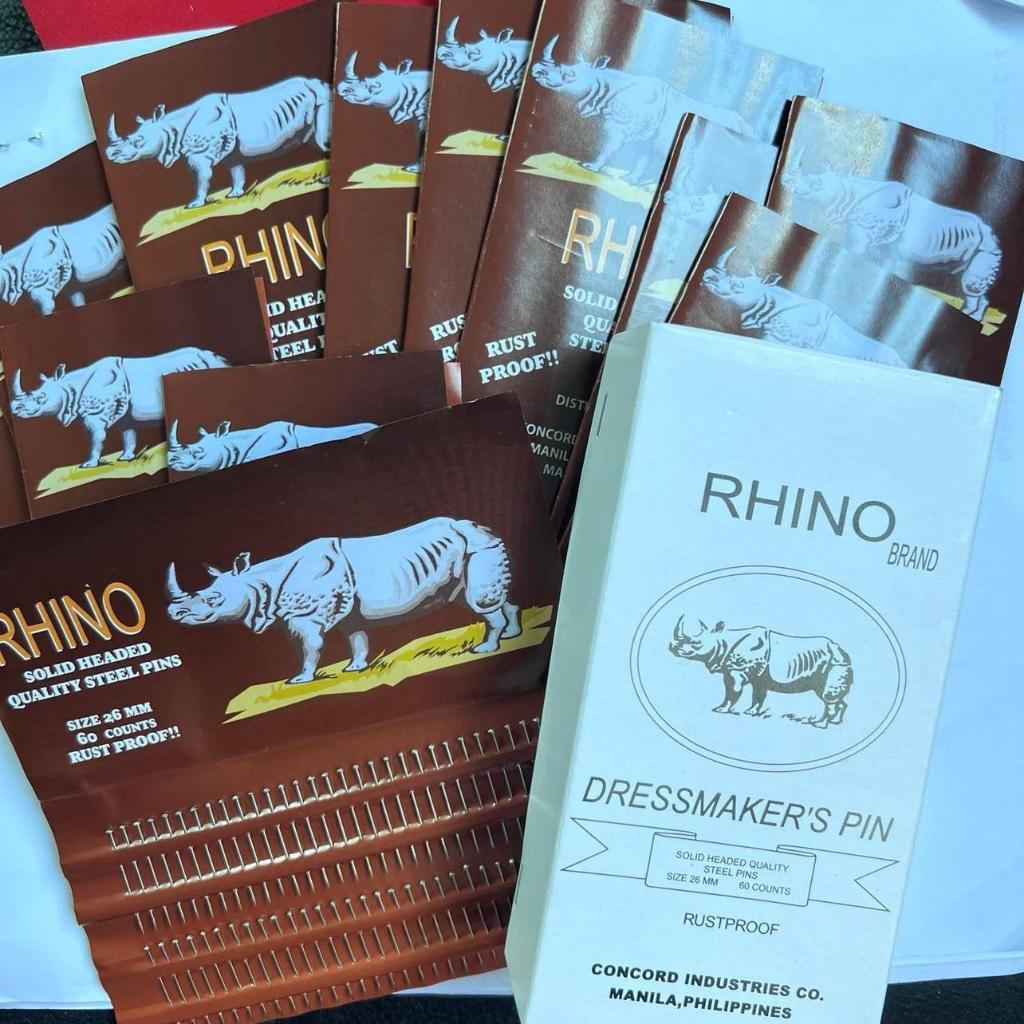 1 PAD DRESSMAKER'S RHINO PIN/Solid Headed Quality Steel Pins ...