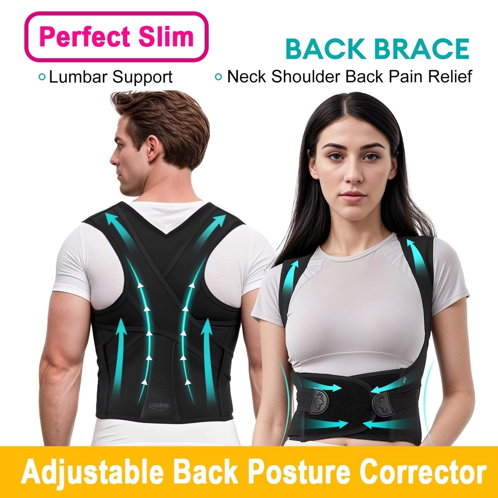 Back Posture Corrector Orthopedic Strap Adjustable Spinal Body Shaper ...