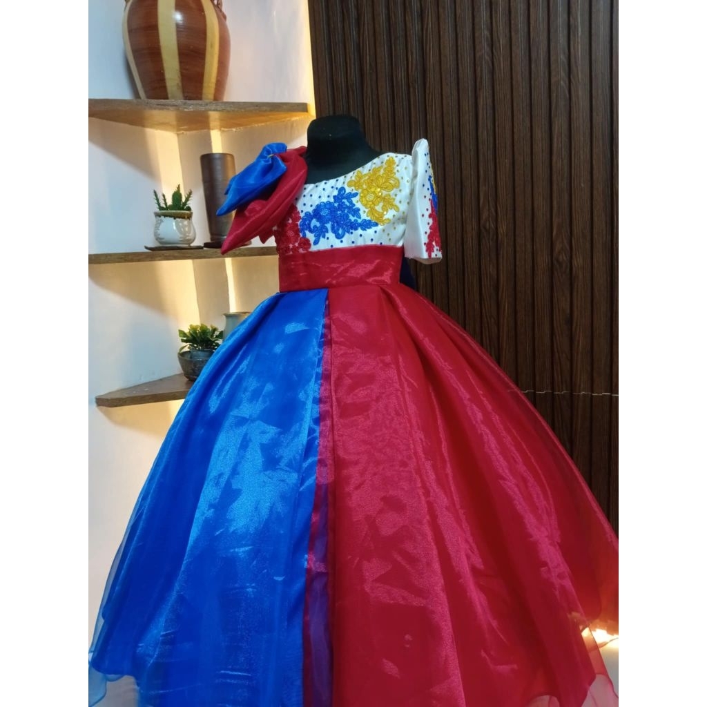 Philippine flag inspired gown for kids | Shopee Philippines