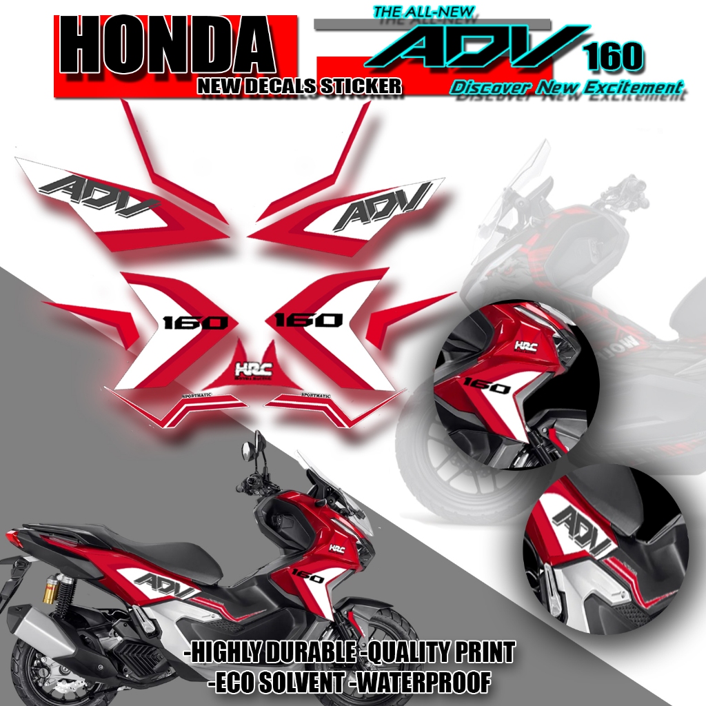DHONDA ADV160 NEW DECALS STICKER/ NEW DECALS STICKER FOR HONDA ADV160 ...
