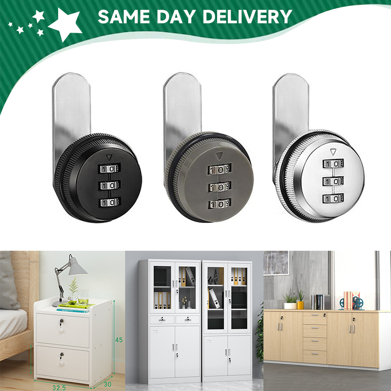 Combination Cabinet Lock 3 Digital Code Password Coded Cabinet Lock for ...