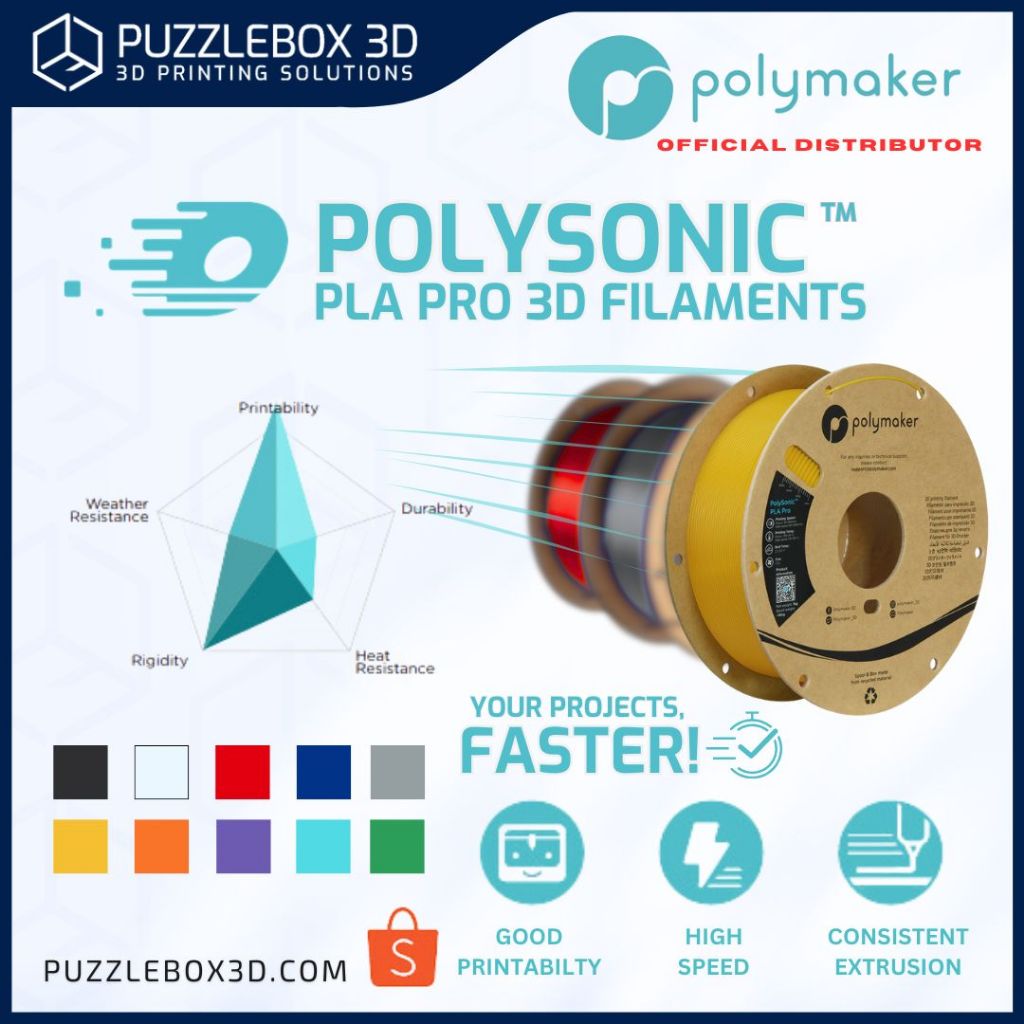 Polymaker PolySonic PLA Pro 3D Printing Filament Revolutionary High-Speed up to 300mm/s | Shopee ...