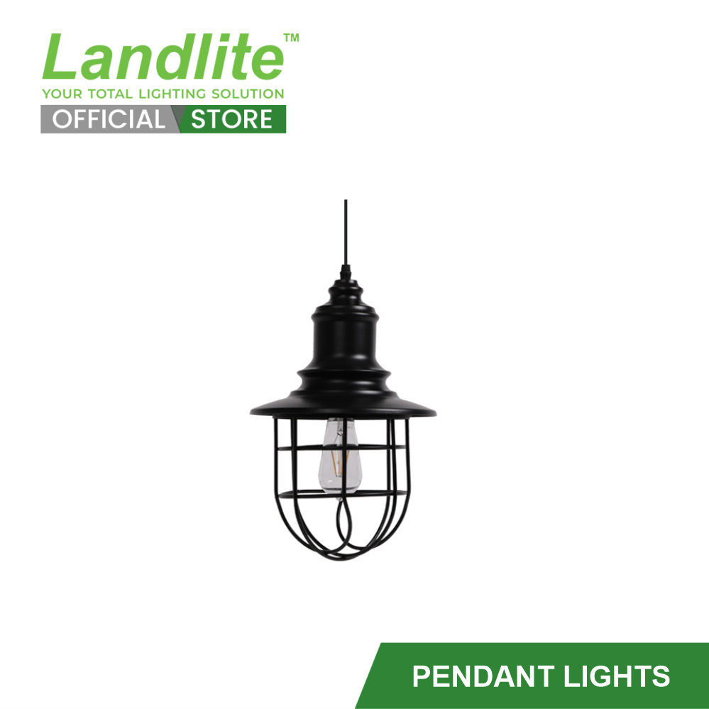 Landlite Pendant Light (LLPRT-004-E27 100MM Black) | Shopee Philippines