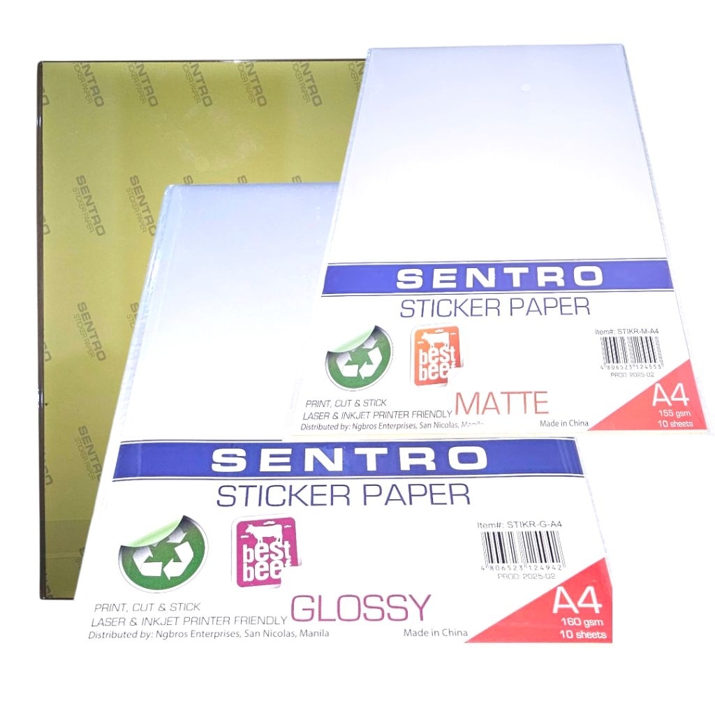 Sentro/ Excel Sticker Paper A4 10 Sheets | Shopee Philippines