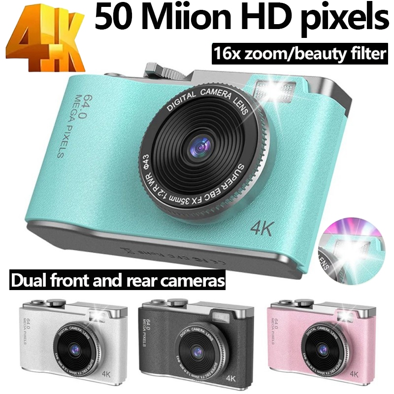 4K Digital Camera For Photography 50 Milion HD Pixels Video CCD Flash ...