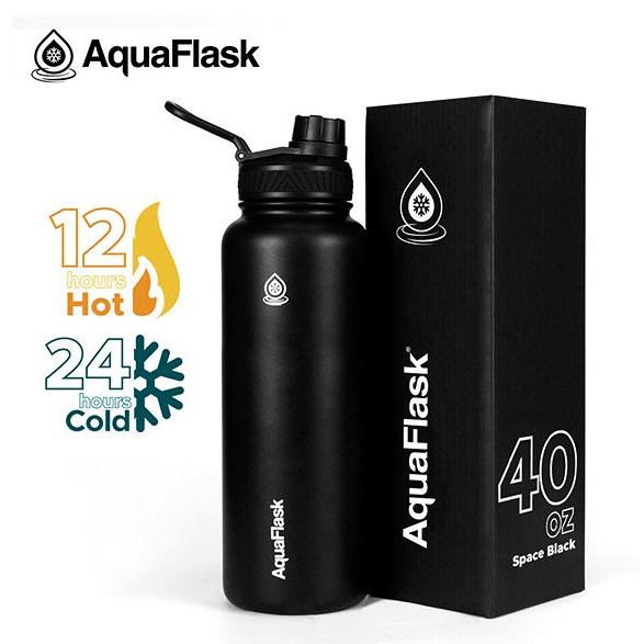 Aquaflask (40oz)（32oz）Wide Mouth with Spout Lid Vacuum Insulated ...