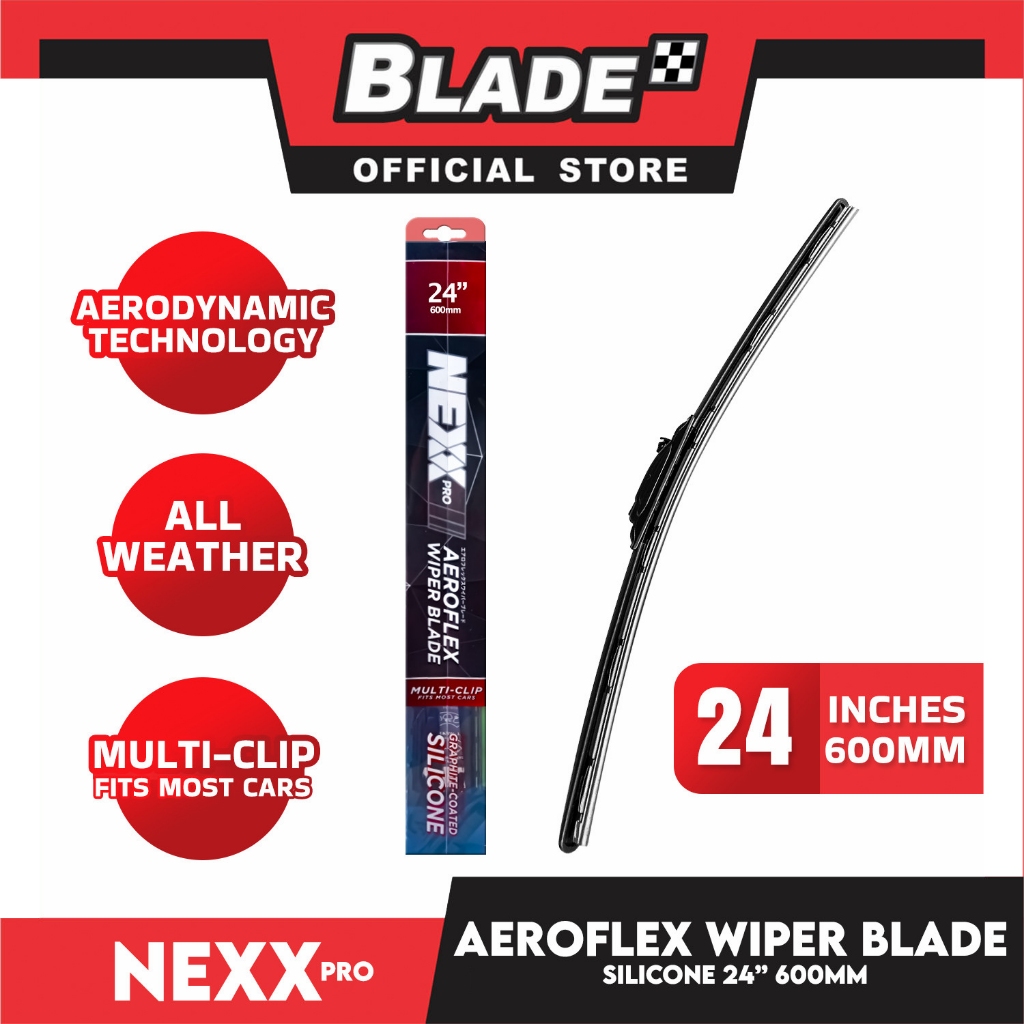 Nexx Pro Aeroflex Wiper Blade Graphite-Coated Silicone Multi-Clip Wiper ...