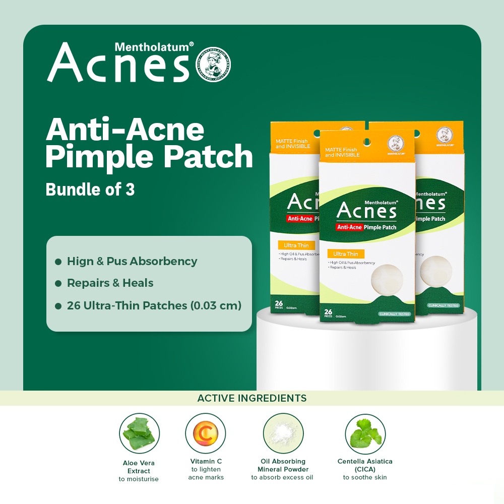 Acnes Anti-Acne Pimple Patches (26s) [Bundle of 3] | Shopee Philippines