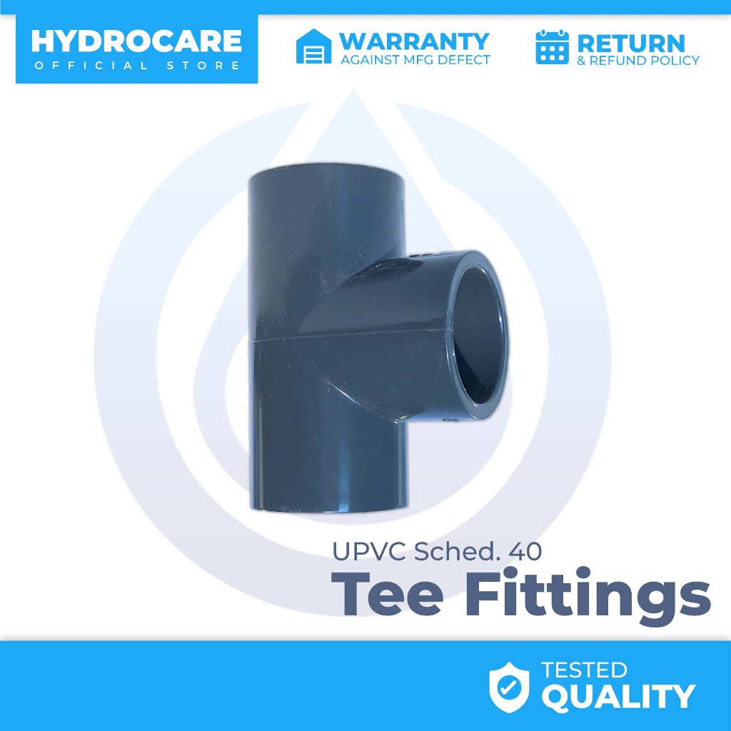 UPVC Tee Gray Fittings 1/2 to 1 Inches | Shopee Philippines