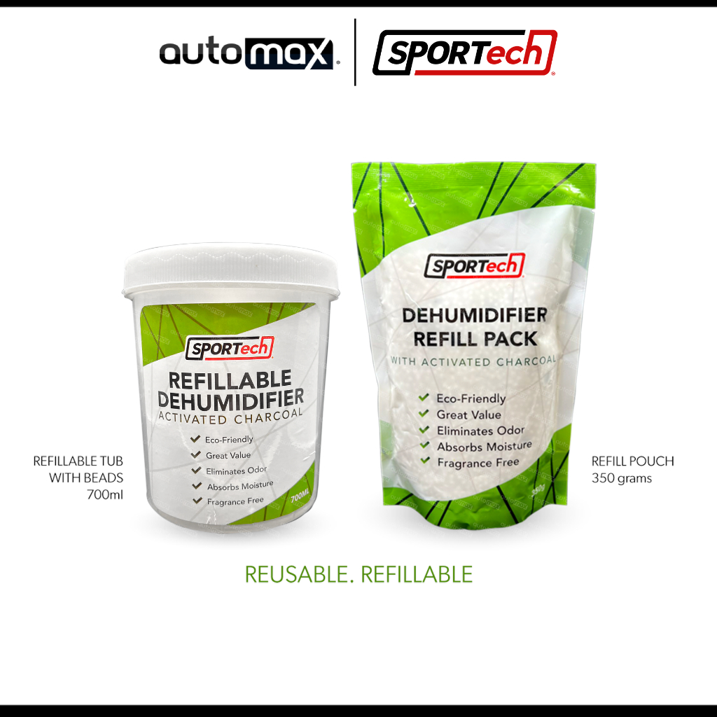 SPORTech Refillable Dehumidifier Activated Charcoal Eliminate Odor ...