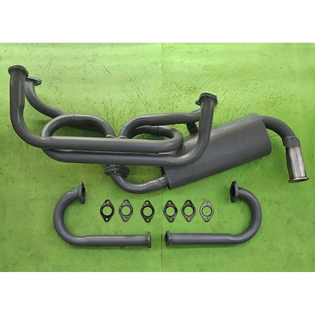 Volkswagen Beetle Bug VW headers and muffler tambucho exhaust pipe J ...