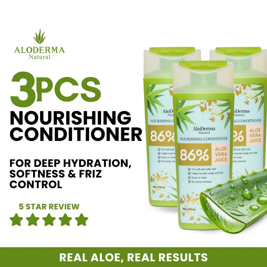 AloDerma Nourishing Conditioner 210ml- Anti-Frizz, Deep Moisture ...