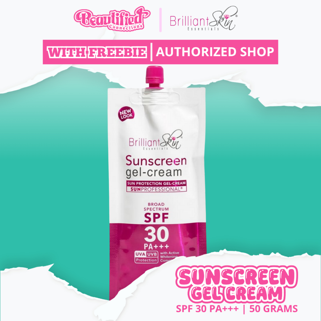 Brilliant Skin - Sunscreen Gel Cream 50g - Radiant Skincare Facial Smooth Brightening Fragrance ...
