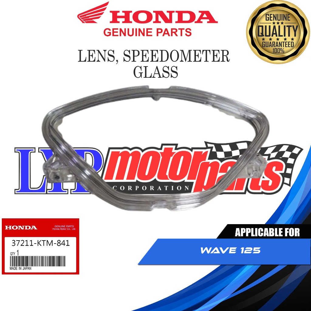HONDA GENUINE LENS, SPEEDOMETER GLASS FOR WAVE 125 || 37211-KTM-841 ...