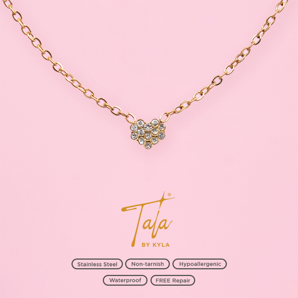 TALA by Kyla Minimal Studded Necklace Collection Stainless Steel ...