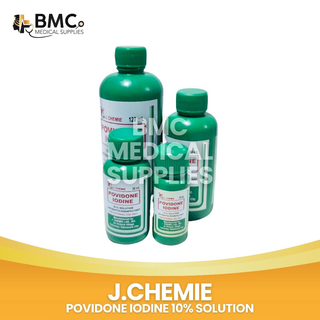 J. Chemie Povidone Iodine (15ml, 30ml, 60ml, and 120ml) | Shopee ...