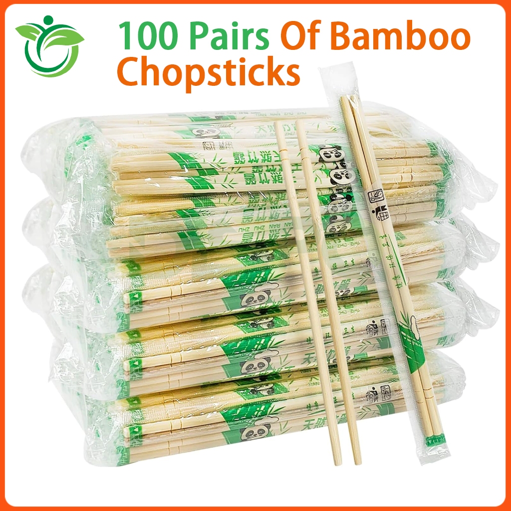 100 Pair/One Pack Bamboo Chopsticks For Hotels And Restaurants Good ...