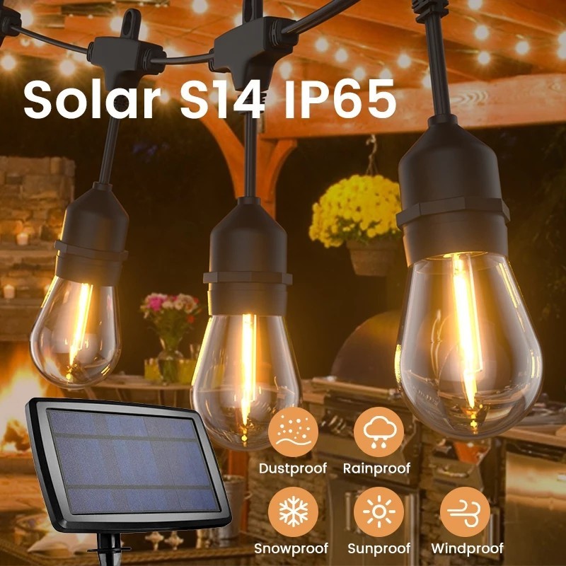 20M 21bulb string lights outdoor waterproof hanging patio light for ...