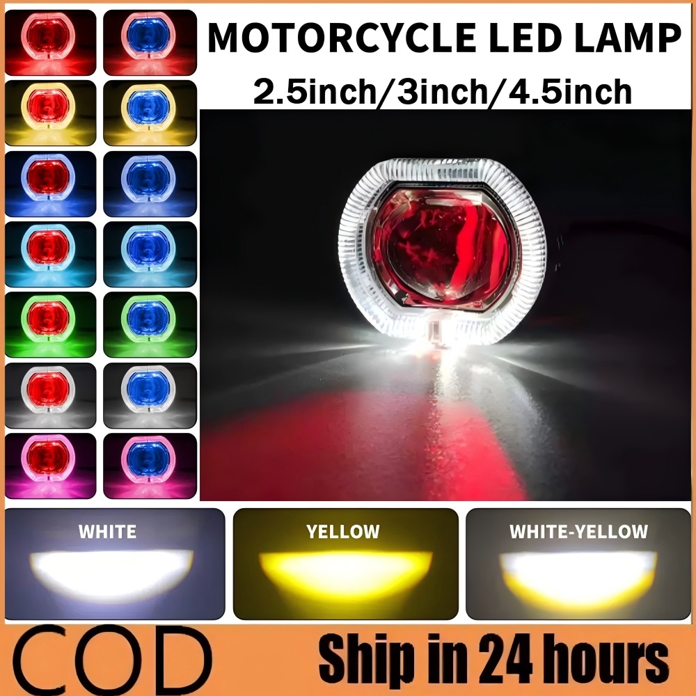 Sporty 2.5/3.5/ 4.5inch 2-Head angel devil lamp Lights All-aluminum ...