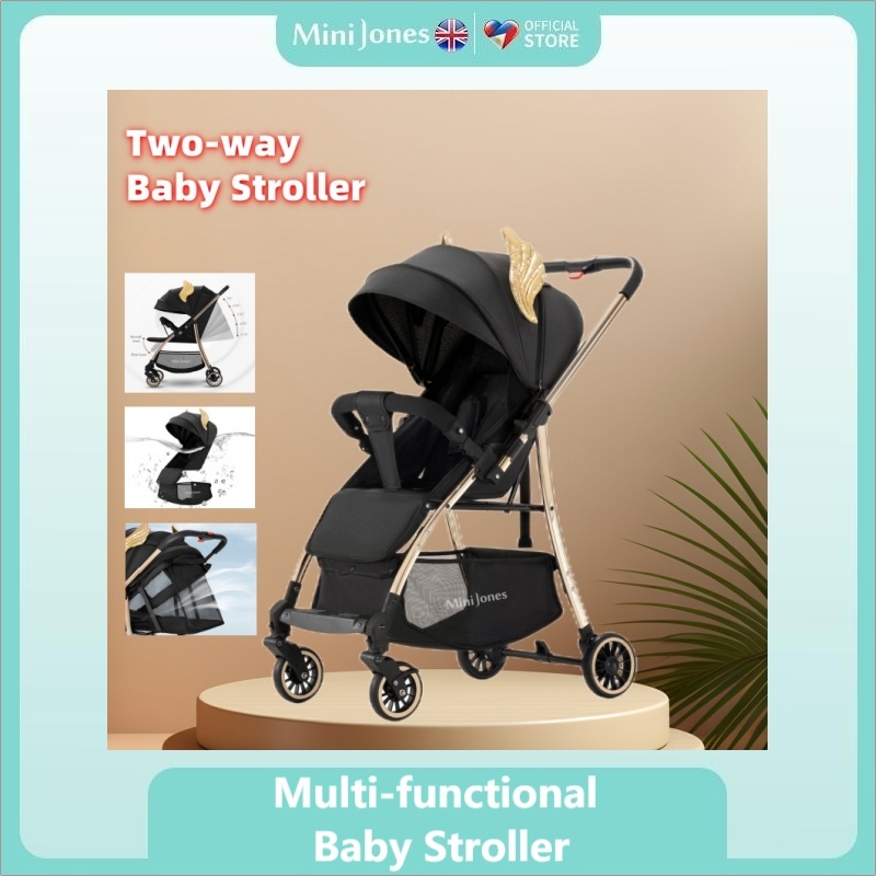 MiniJones Stroller for Baby High Landscape Can Lie Widen Seat Gold Wing ...