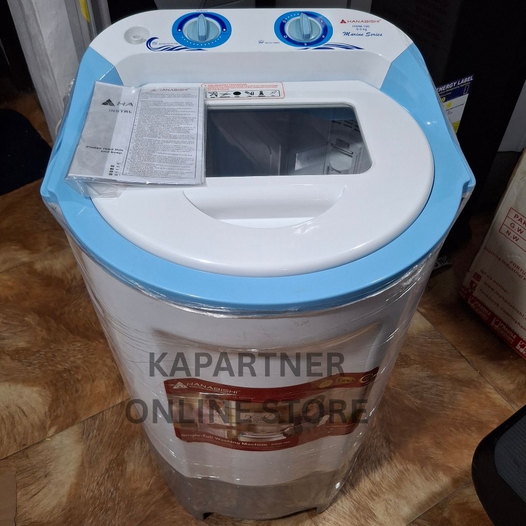 Hanabishi Heavy duty Single Tub Washing Machine 9kg Capacity | Shopee ...