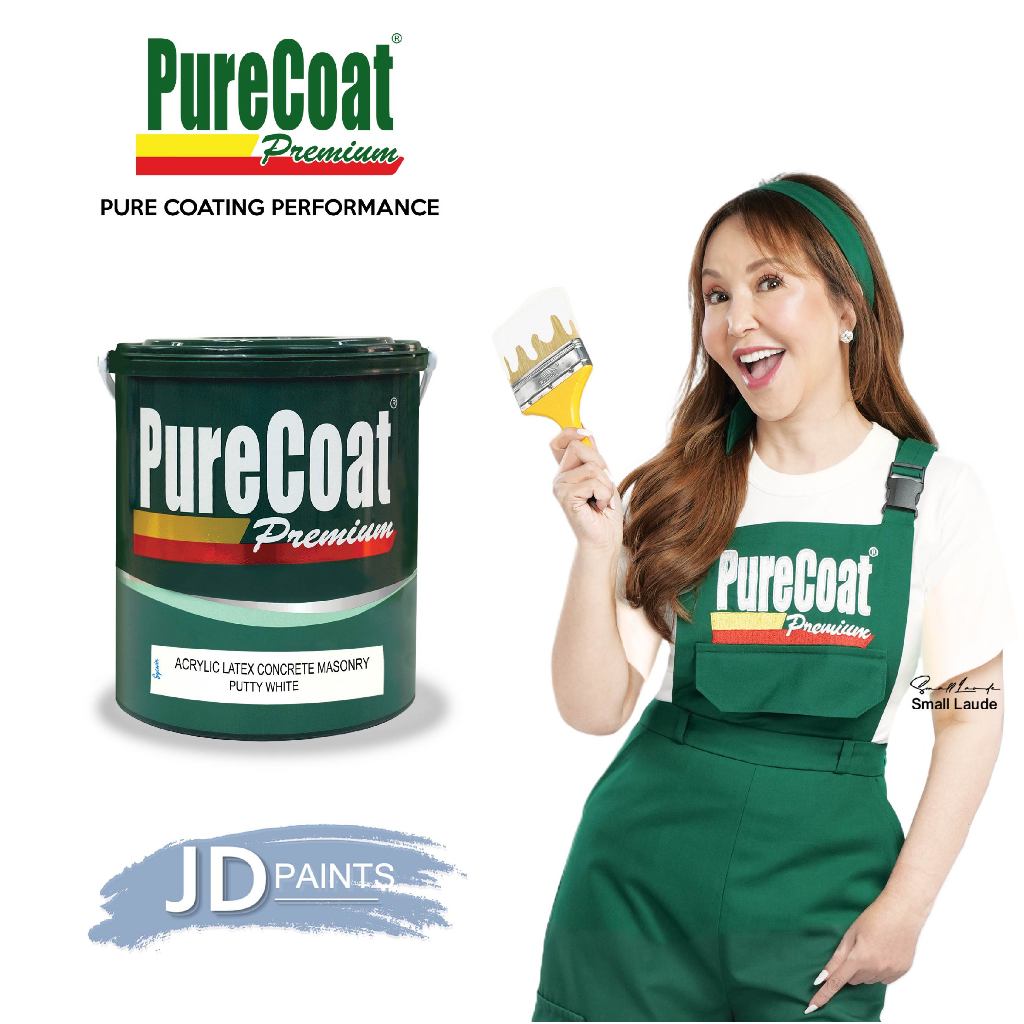 PureCoat Primium Acrylic Latex Concrete Masonyr Putty White 4L | Shopee ...