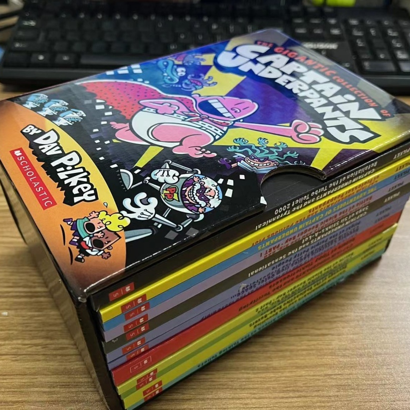 12 Books/set The Gigantic Collection of Captain Underpants By Dav ...