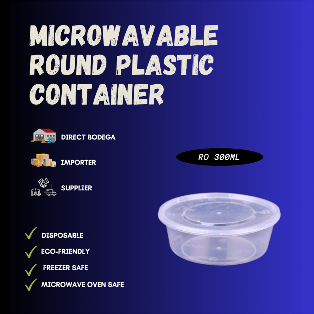 (50pcs) MICROWAVABLE ROUND CONTAINER 300ML | Shopee Philippines